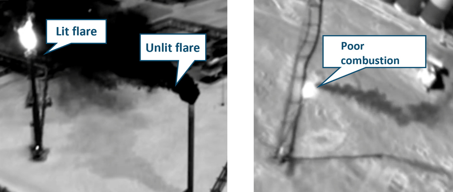 Can I identify a flare with a performance issue: Helicopter Optical Gas ...